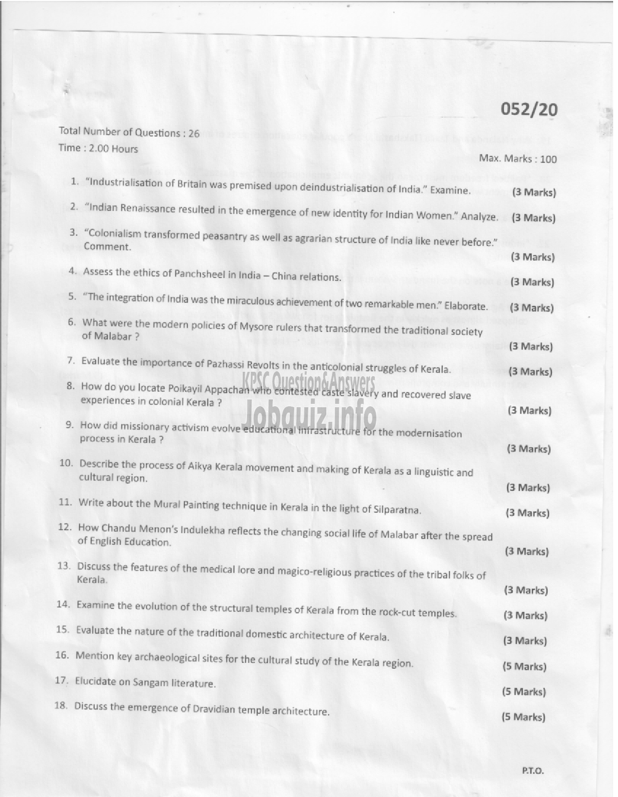 QUESTION PAPER KAS MAIN PART I II AND III Page 0 Kerala PSC QUESTION PAPER KAS MAIN PART I II AND III Page 0 Kerala PSC